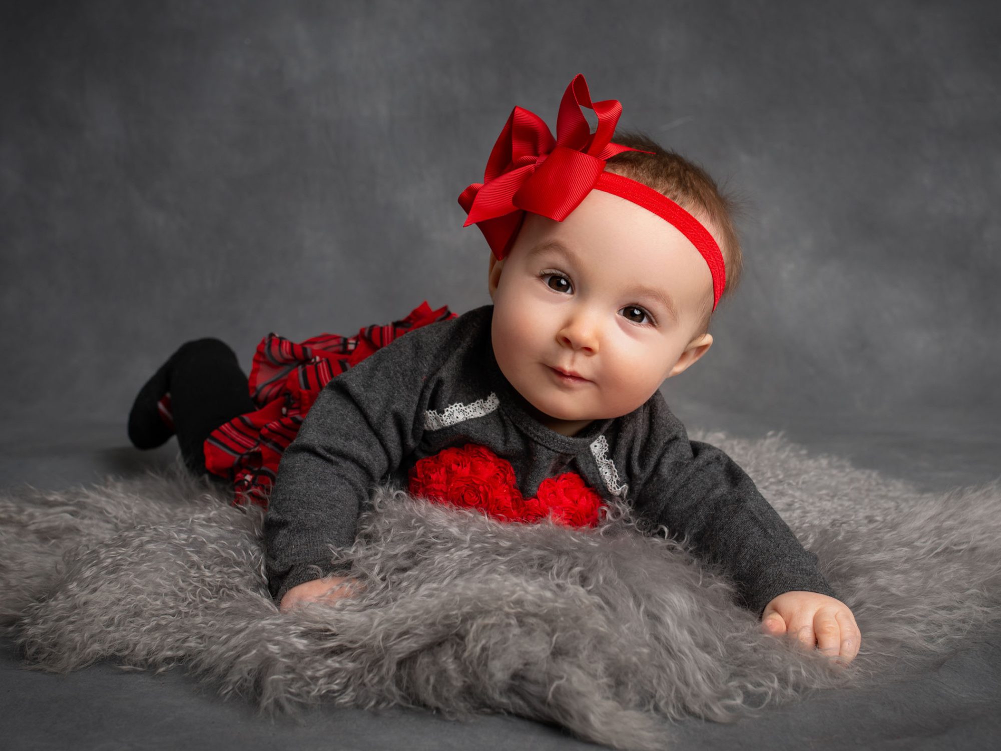 Lucy ~ Valentine's Day Baby Milestone Session